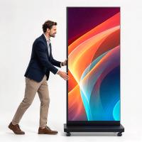 China HB-X1.86 HD LED Poster Display Foldable 640x1920mm APP Wireless Digital Signage for sale