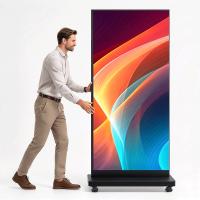 China HB-X1.53 LED Digital Poster Screen Foldable 640x1920mm Slim Aviation Aluminum Body for sale