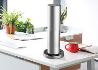 China Desktop Cylindrical 200m³ Air Nebulizing Aroma Diffuser In Black And Silver With 100ml Canister for sale