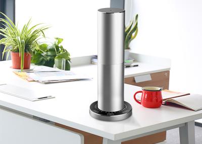 China Desktop Cylindrical 200m³ Air Nebulizing Aroma Diffuser In Black And Silver With 100ml Canister for sale