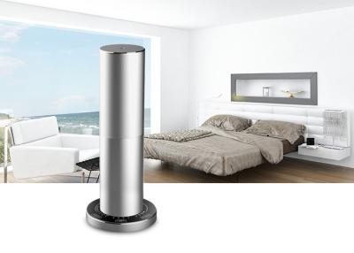 China Desktop Scent Air Freshener / Cylindrical Silver 200m³ Electric Aroma Oil Diffuser With 100ml Canister for sale