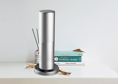 China Desktop Ultra Silence Air Aromatherapy Essential Oil Diffuser In Cylindrical Silver for sale