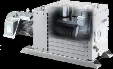 China 255m³/h  Oil Lubricated Dual Stage Rotary Vane Vacuum Pump Compact Size Painting Surface for sale