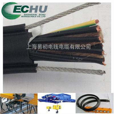 China ECHU Flexible traveling Cable Pendant Cable RVV(1G)/RVV(1G) 10G1.5 with black color for sale