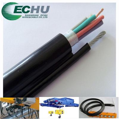 China ECHU Flexible Round Traveling Control Cable for cranes or other appliances RVV(1G) 5Cx1.5SQMM in black colr for sale