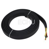 China Flat Flexible Traveling Cable for Crane or Conveyor 8core Black Jacket for sale