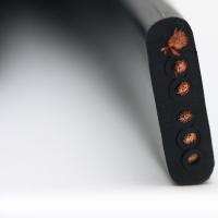 China Flat Flexible Traveling Cable for Crane or Conveyor 6core Black Jacket for sale