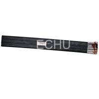 China Flat Flexible Traveling Cable for Crane or Conveyor Black Jacket with Mixed structure for sale