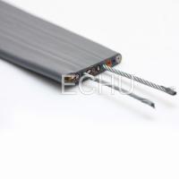 China Flat Flexible Traveling Elevator Cable with TV Camera Cable in Grey Color for sale