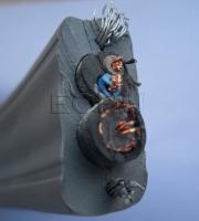 China Flat Flexible Traveling Elevator Cable with TV Camera Cable in Grey Color for sale