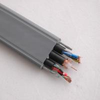 China Flat Flexible Traveling Elevator Cable with TV Camera Cable in Grey Color for sale
