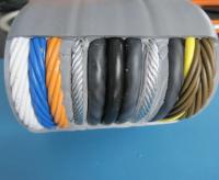 China Flat Flexible Traveling Elevator Cable with TV Camera Cable in Grey Color for sale