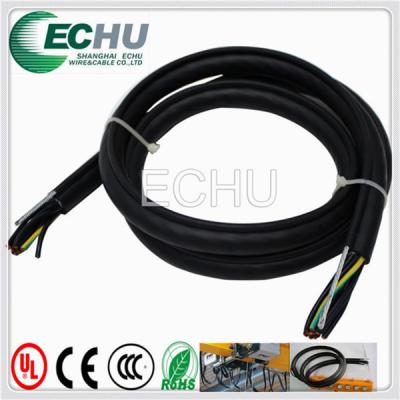 China Flexible Round Traveling Control Cable for cranes or other appliances RVV(1G) 5Cx1.5SQMM in Orange color for sale