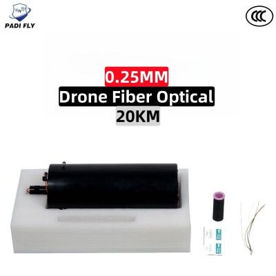 China Lightweight 0.25mm 20km Long Distance Fpv Drone Fiber Optical for Fiber Image Data Transmission for sale