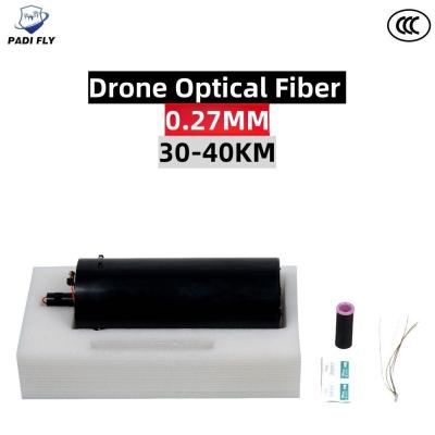 China Ultra Long Distance 30-40km 0.27mm Fpv Fiber Spool Drone Fiber Optical Cable for sale