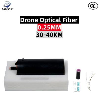China 30-40km 0.25mm Low Latency Drone Optical Fiber for High Efficiency Wired Image Transmission Fpv Drone Anti-Interference for sale