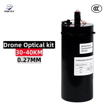 China Ultra-Long Distance 30-40km 0.27mm Dome Enclosure Fiber Optic Kit for Anti Interference Fpv Fibre Optic Communication Image Data Transmission Equipment for sale