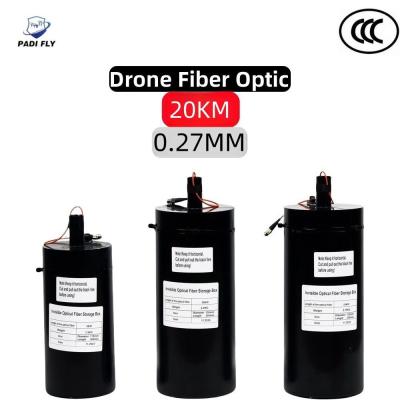 China Ultrafiber Optical Fiber Image Date Module Wide-Range 20km 0.27mm Professional Anti Interference Fpv Fibre Optic for sale