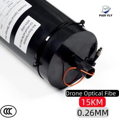 China Portable 0.27mm 15km Wide Range Unmanned Aerial Vehicle Fiber Optic for Drone Optical Transceiver for sale