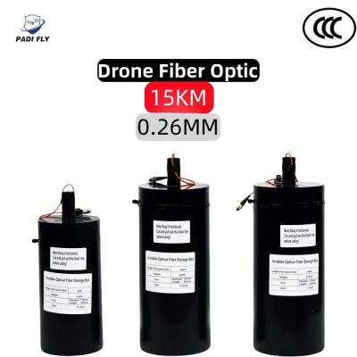 China Portable 0.26mm Professional Drone Anti-Jamming Cable Fpv Optical Fiber with Range up to 15km for sale