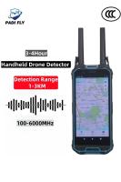 China Handheld 1-2km Dji Fpv Signal Detection Device Upgraded 100-6000MHz Full Band Cover Drone Detector with Drone Radar Positioning Function for sale