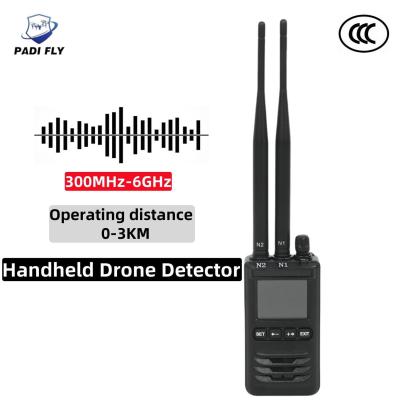China High Quality 300MHz-6GHz Multi Band Multi Band 0-3km Operating Distance Drone Detector with Uav Signal Alarm System for sale