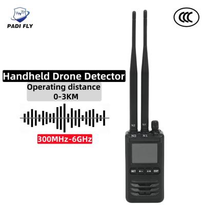 China Handheld 300MHz-6GHz Drone RF Signal Detector for Fpv Dji Autel Multi-Brand Uav Jammer Signal Blocker Operating Distance 3km for sale