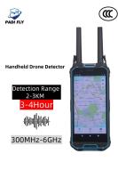 China Handheld 2-3km 300-6000MHz Full Frequencies Drone Detector with Large Screen Displays Drone Positioning for sale
