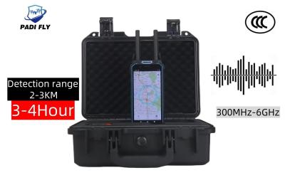 China Professional Drone Detection 300MHz-6GHz Ultra Wide Full-Bands Detector with 4-6 Hours Battery Life and 3km Long Distance for sale