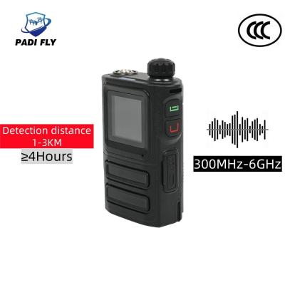 China Durable 300MHz-6GHz All Band Anti Drone RF Jammer Portable 1-2km Drone Signal Alarm System Detector with Type-C Charging for sale