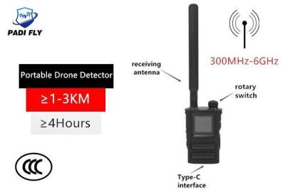 China Full Range 300MHz-6GHz Detection Frequency HandHeld Drone Signal Detection Alarm System with Cell  WiFi GPS Jammer for sale