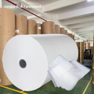 China Silicone Coated Non Stick Baking Parchment Paper Jumbo Roll Nature Brown for Baking for sale