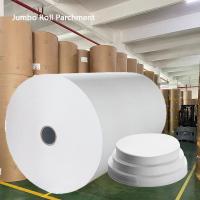 China Custom Size Silicone Coated Parchment Baking Paper Jumbo Roll with 35-60gsm Wood Pulp for sale