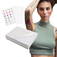 China Transparent Decoration Direct Waterproof Printable Temporary Tattoo Sticker Paper Offset Printing for sale