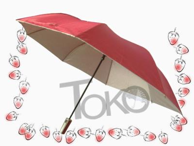 China 2 Section Easy Auto Open And Close Umbrella Silver Coating Fabric /  Sleeve for sale