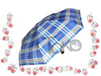 China Travel Size Sturdy Compact Umbrella Nylon Fabric 5 Section Aluminum Shaft for sale