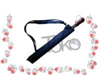China Plastci Cap Folding Golf Umbrella , Mens Black Umbrella Wooden Handle Metal Tips for sale