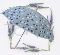 China Large Kids See Through Umbrella Plastic Transparent Fabric White Metal Frame for sale