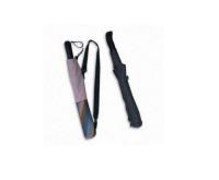 China Windproof Folding Golf Umbrella Two Section Black Metal Frame Fibreglass Ribs for sale