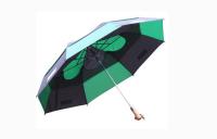 China Vented Large Strong Fold Up Umbrella Fiberglass Shaft Safe Slider/Runner for sale