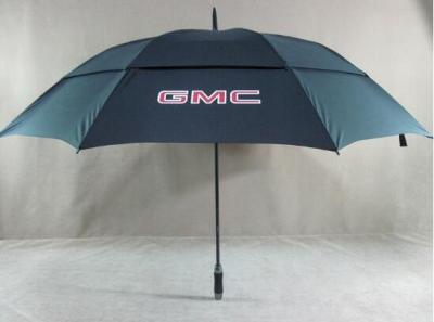 China Mens Collapsible Vented Windproof Umbrella , Printed Golf Umbrellas With Logo for sale
