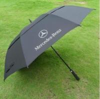 China Green Golf Size Folding Umbrella EVA Straight Handle Black Finish Shaft for sale