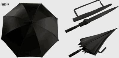China Vented Custom Logo Dual Canopy Golf Umbrella EVA Handle 190T Pongee Fabric for sale