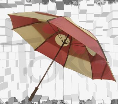 China Portable Collapsible Golf Umbrella , Double Vented Patio Umbrella EVA Foam Hanlde for sale