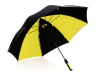 China Oversized Collapsible Golf Umbrella , Custom Black And Yellow Golf Umbrellas for sale