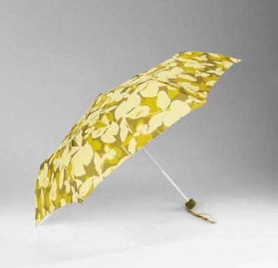 China Yellow Print Strong Umbrella Wind Resistant 190T Pongee Fabric Repels Dirt for sale