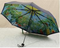China 21 Inches Collapsible Patio Umbrella Manual Open Metal Frame Printed Pattern for sale