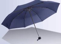 China Dark Blue Manual Open Umbrella , Mens Ladies Compact Windproof Umbrella 21 Inches for sale