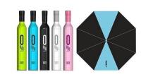 China 3 Section Folding Deco Umbrella Wine Bottle 21 Inch Strong Steel Shaft / Ribs for sale