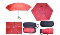 China Red Box Ladies Umbrellas Windproof 5 Section Strong Aluminum Frame Windproof Ribs for sale